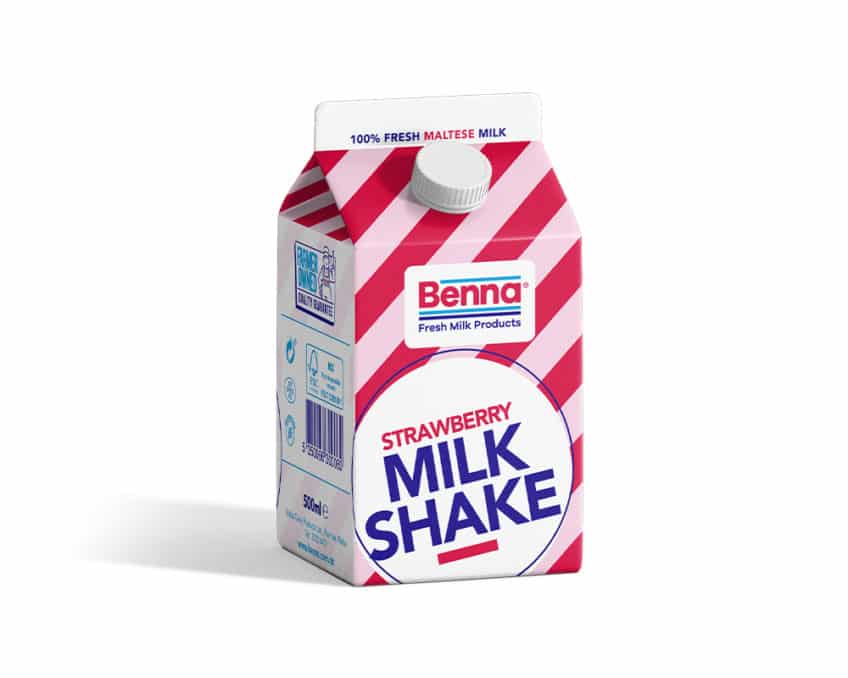 MILK - BENNA STRAWBERRY MILKSHAKE - Mgarr Farms