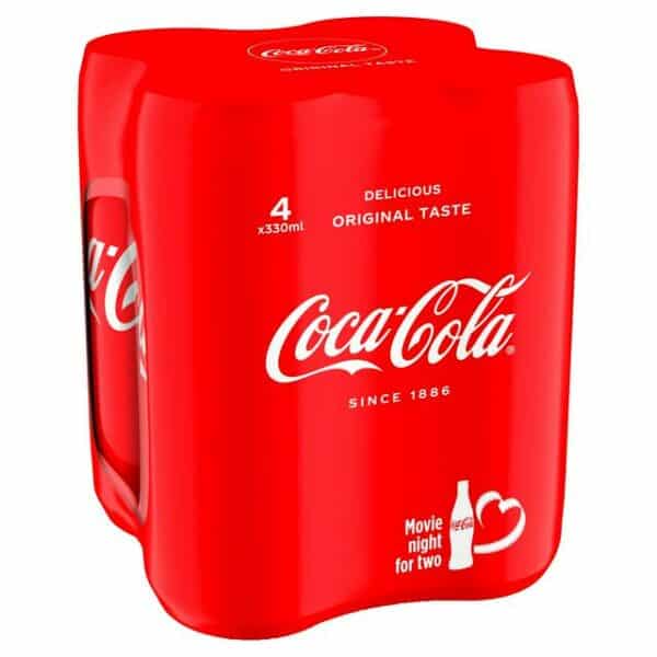 SOFTDRINKS - COCA COLA *330ML - PACK OF 4 - Mgarr Farms