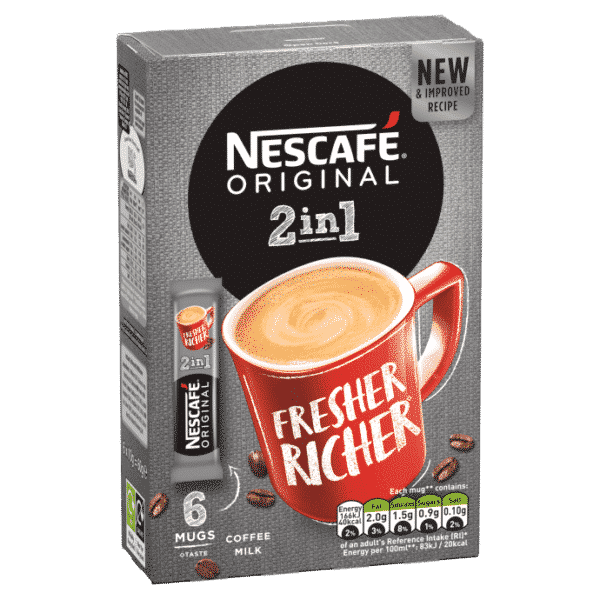 COFFEE - NESCAFE ORIGINAL 2 IN 1 - 6 SACHETS - Mgarr Farms