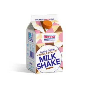 MILK - BENNA VANILLA BISCUIT MILKSHAKE - LACTOSE FREE - Mgarr Farms