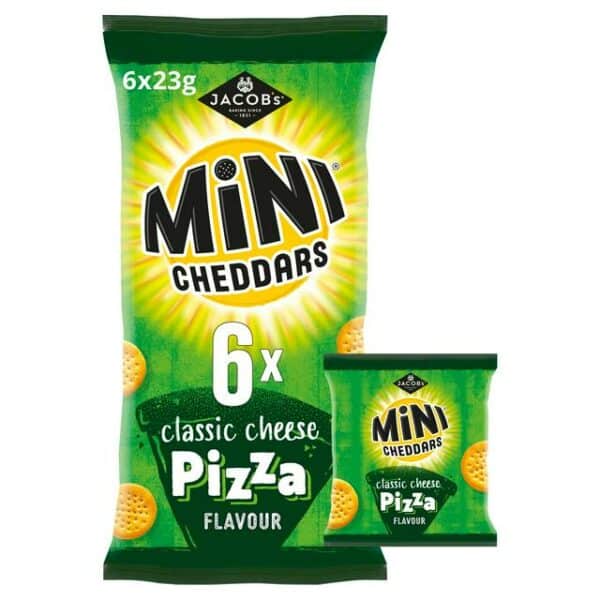 CRACKERS - JACOBS MINI CHEDDARS PIZZA 6PACK - Mgarr Farms