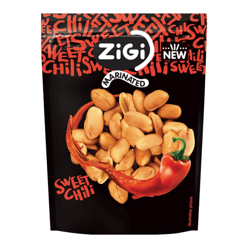 NUTS & DRIED FRUIT - ZIGI PEANUTS - SWEET CHILI 70GR - Mgarr Farms