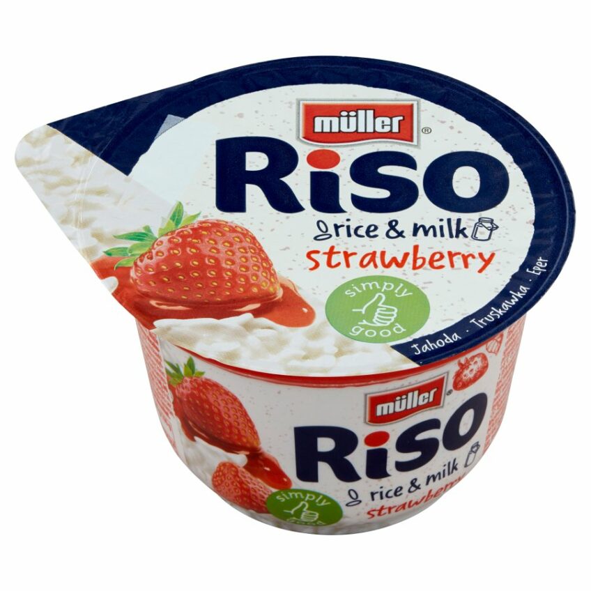 YOGURT - MULLER RISO MILK STRAWBERRY YOGURT 200GR - Mgarr Farms