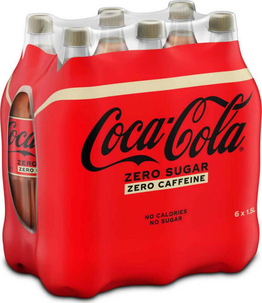 SOFTDRINKS - COCA COLA ZERO SUGAR, ZERO CAFFEINA *1.5LTR PACK OF 6 ...