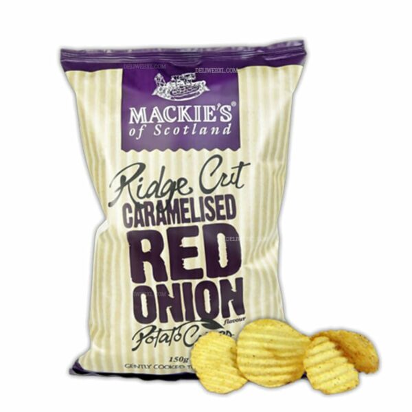 SNACK - MACKIE'S RED ONION RIDGE CRISPS 150GR - Mgarr Farms