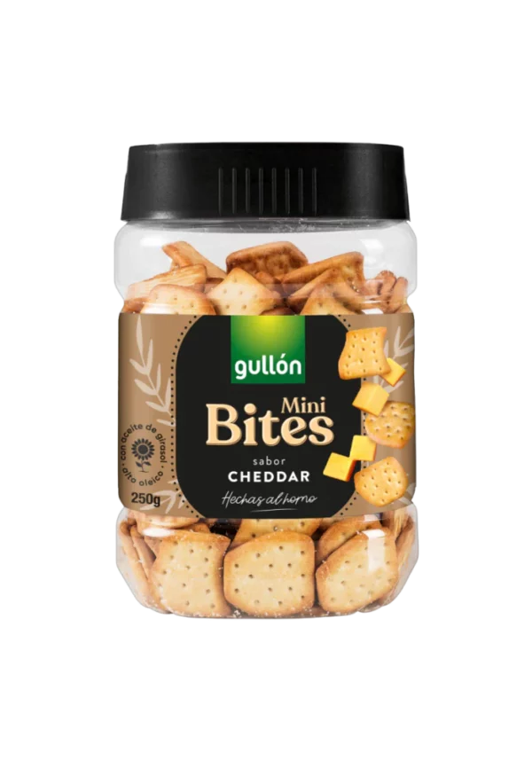 CRACKERS - GULLON MINI BITES WITH CHEDDAR 250GR - Mgarr Farms