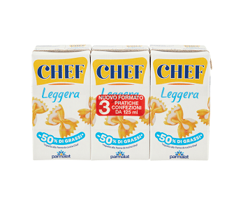 CREAM - CHEF PANNA COOKING LEGGERA -50% FAT *125ML - PACK OF 2+1FREE ...
