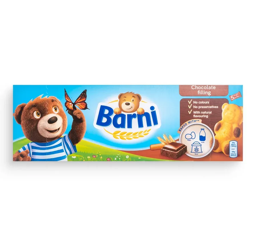 SNACK - BARNI CHOCOLATE FILLING BEAR SPONGE *5 - Mgarr Farms