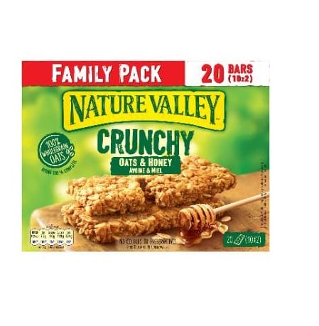 CEREAL BAR - NATURE VALLEY CRUNCY OATS & HONEY - FAMILY PACK - Mgarr Farms